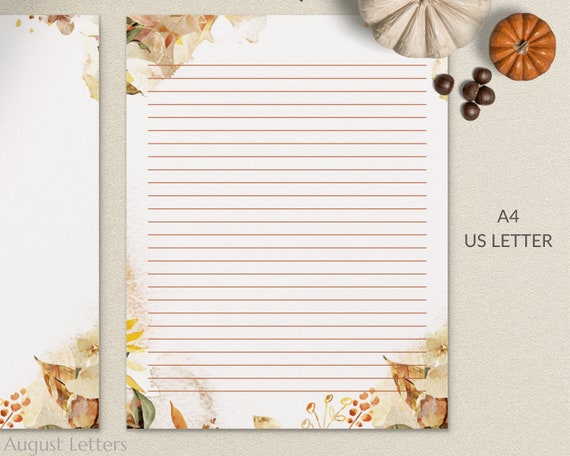 Craft Supplies & Tools Printable Letterhead Instant Download Lined and ...