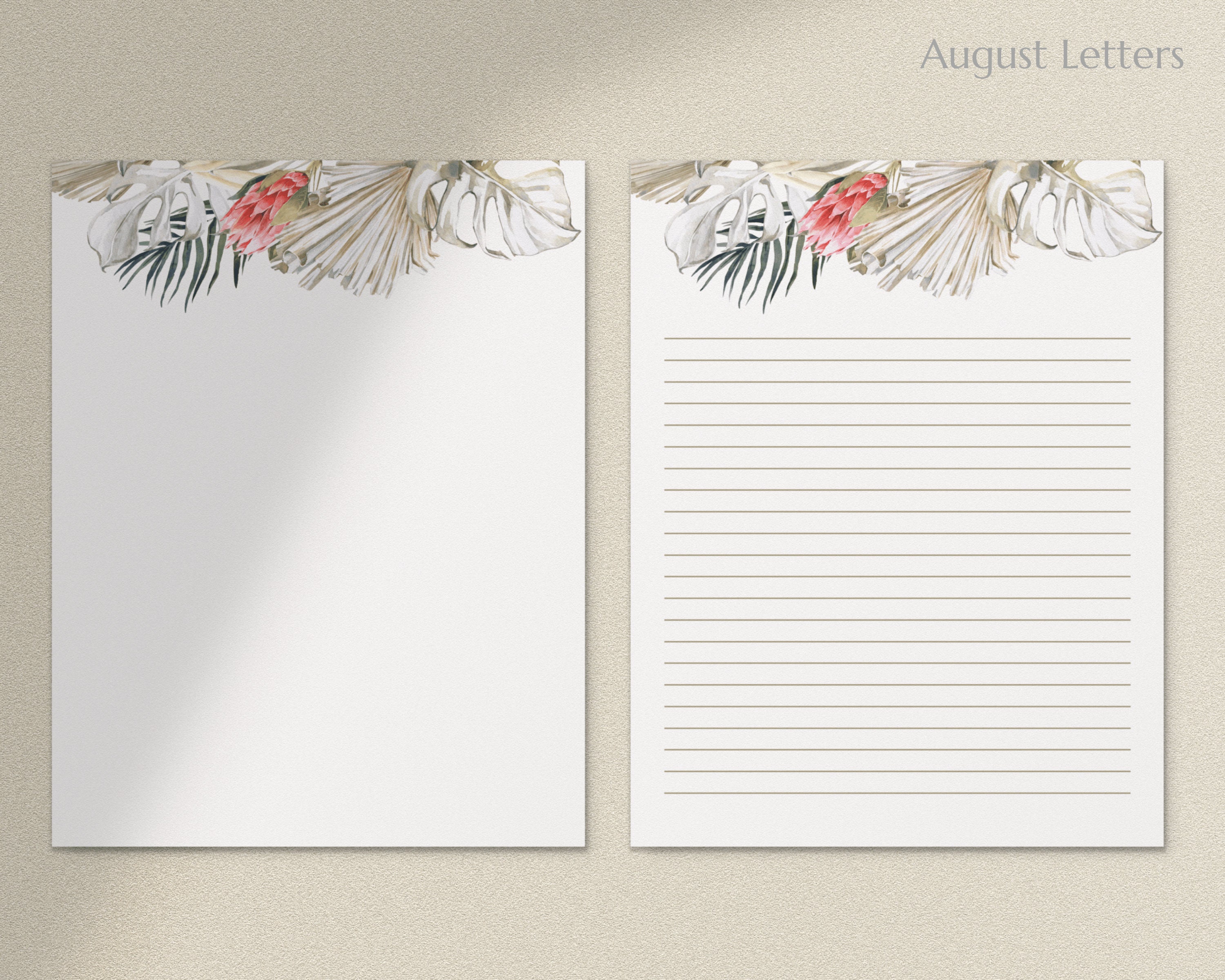 Papercraft Craft Supplies & Tools Rustic Printable Stationery Leaves ...