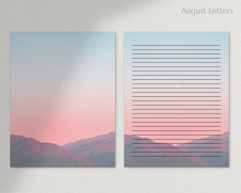 Printable Stationery Paper/ A4 8.5x11 / Lined Unlined / - Etsy