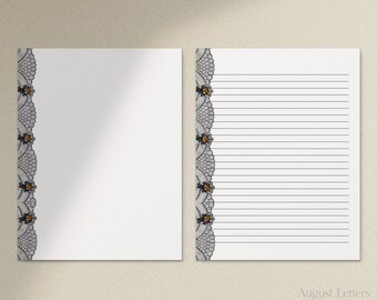 Halloween Stationery Printable Stationery Paper Letter A4 - Etsy