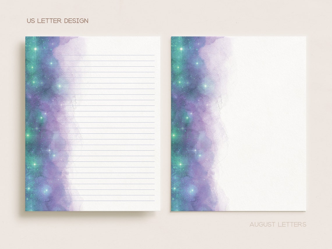 Printable Stationery Set With Envelopes Lined Unlined - Etsy