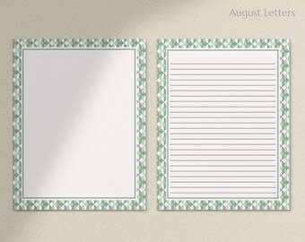 Printable Stationery Paper/ A4 8.5x11 / Lined Unlined / - Etsy