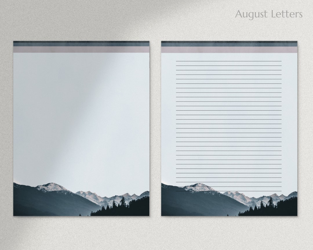 8.5 X 11-printable Stationery Writing Paper Letter Writing Note Paper ...