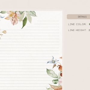 Printable Stationery Set With Envelopes | Lined Unlined Digital Letter ...