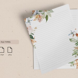 Printable Stationery Set With Envelopes | Lined Unlined Digital Letter ...