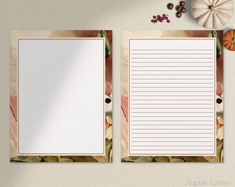 Printable Stationery Paper/ A4, 8.5x11 / Lined Unlined / Digital Letter ...