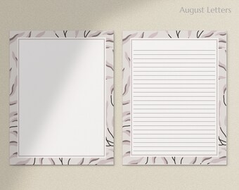 Printable Stationery Paper/ A4 8.5x11 / Lined Unlined / - Etsy