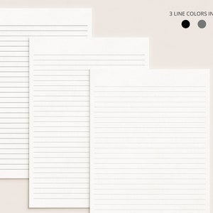 Basic Lined Letter Writing Paper | Plain A4 Printable Stationery ...