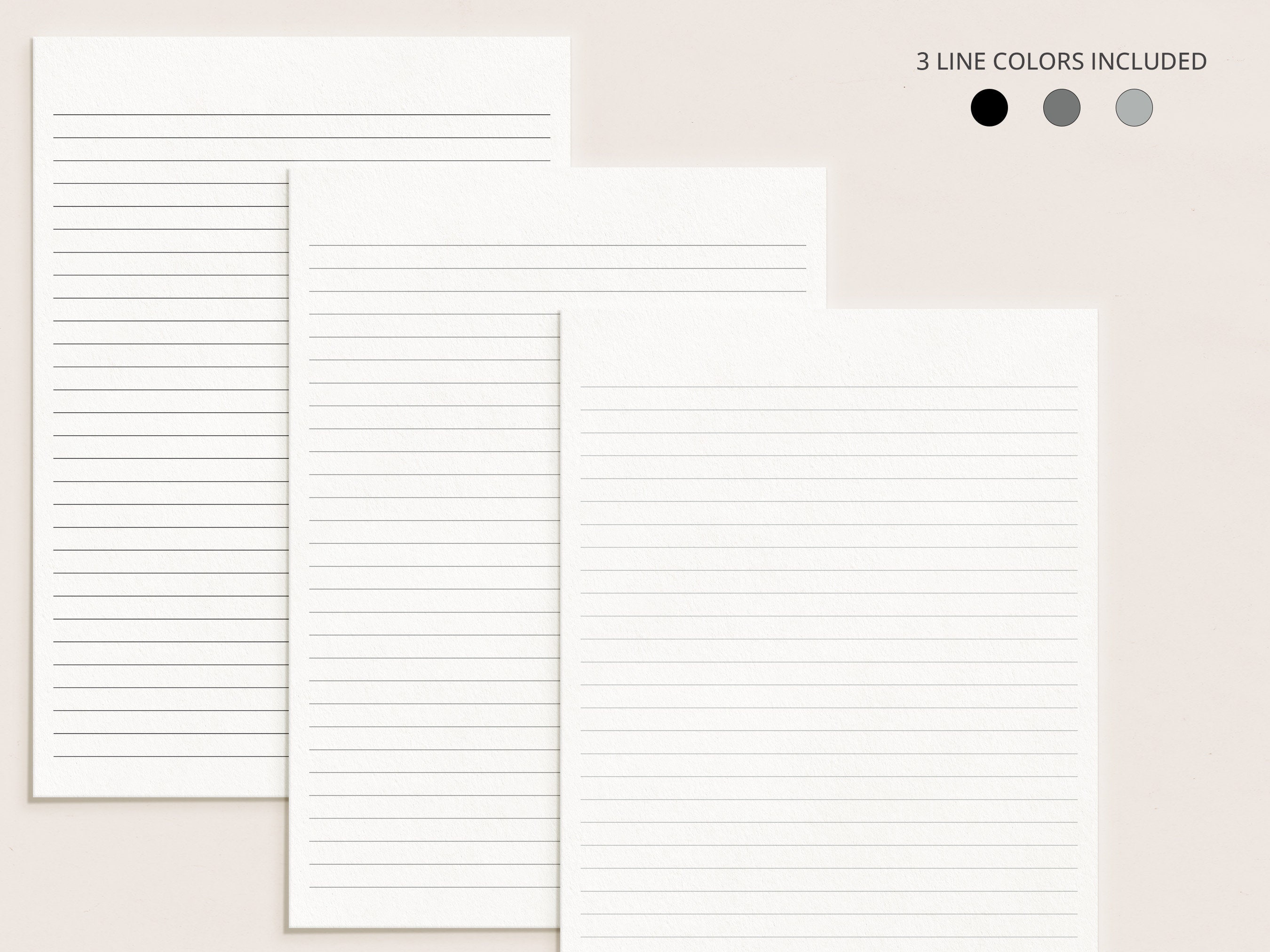 Basic Lined Letter Writing Paper Plain A4 Printable - Etsy