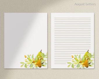 Printable Stationery Paper/ A4 8.5x11 / Lined Unlined / | Etsy