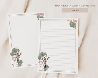 Watercolor Horse Printable Stationery US Letter 8.5x11 In - Etsy
