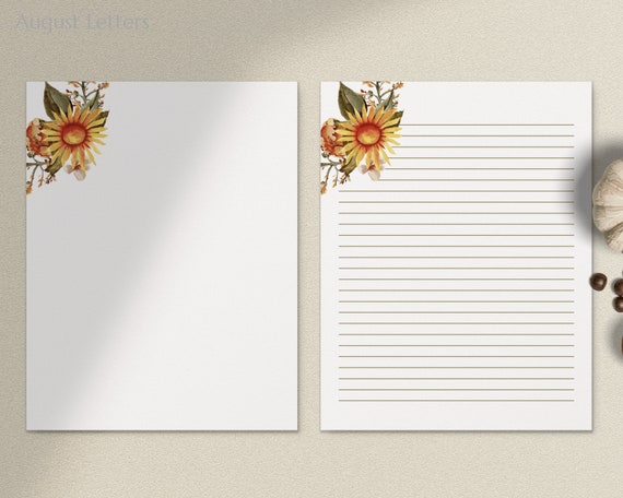 Papercraft Craft Supplies & Tools Rustic Printable Stationery Leaves ...