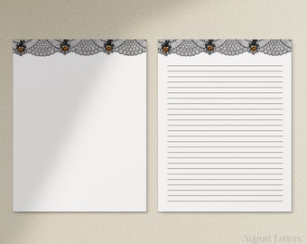 Halloween Stationery Printable Stationery Paper Letter A4 - Etsy