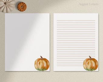 Fall Printable Stationery Paper / A4 A5 / Lined Unlined / Letter ...