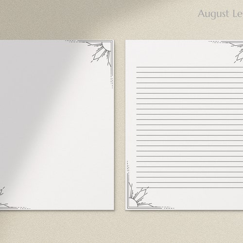 Letter Writing Paper Forest PRINTABLE Stationery Unlined - Etsy