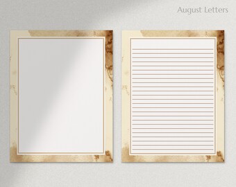 Printable Stationery Paper/ A4 8.5x11 / Lined Unlined / - Etsy