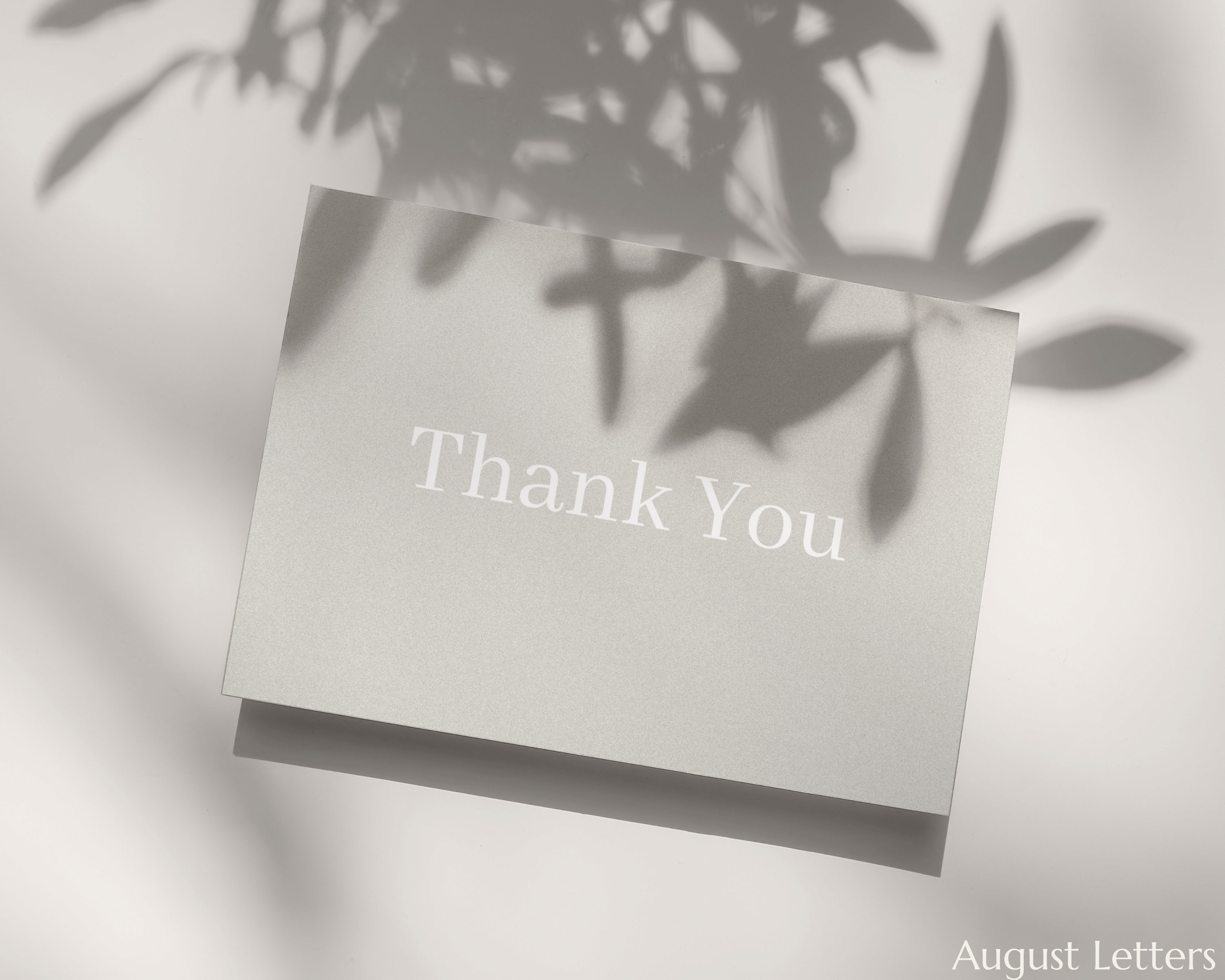 Gray Textured Modern Printable Thank You Greeting Card / A7 A2 | Etsy