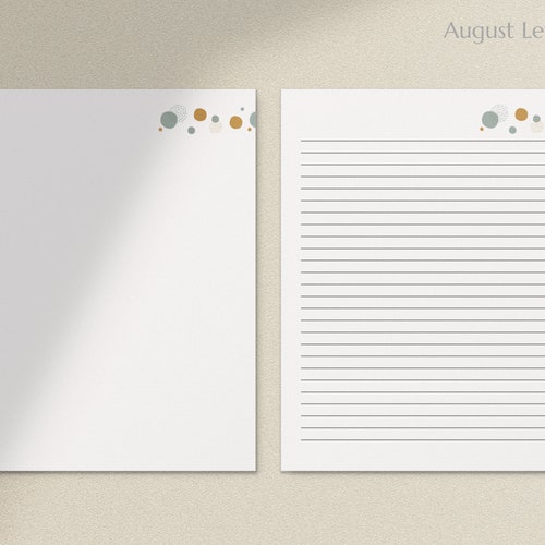 Printable Stationery Paper/ A4 8.5x11 / Lined Unlined / - Etsy