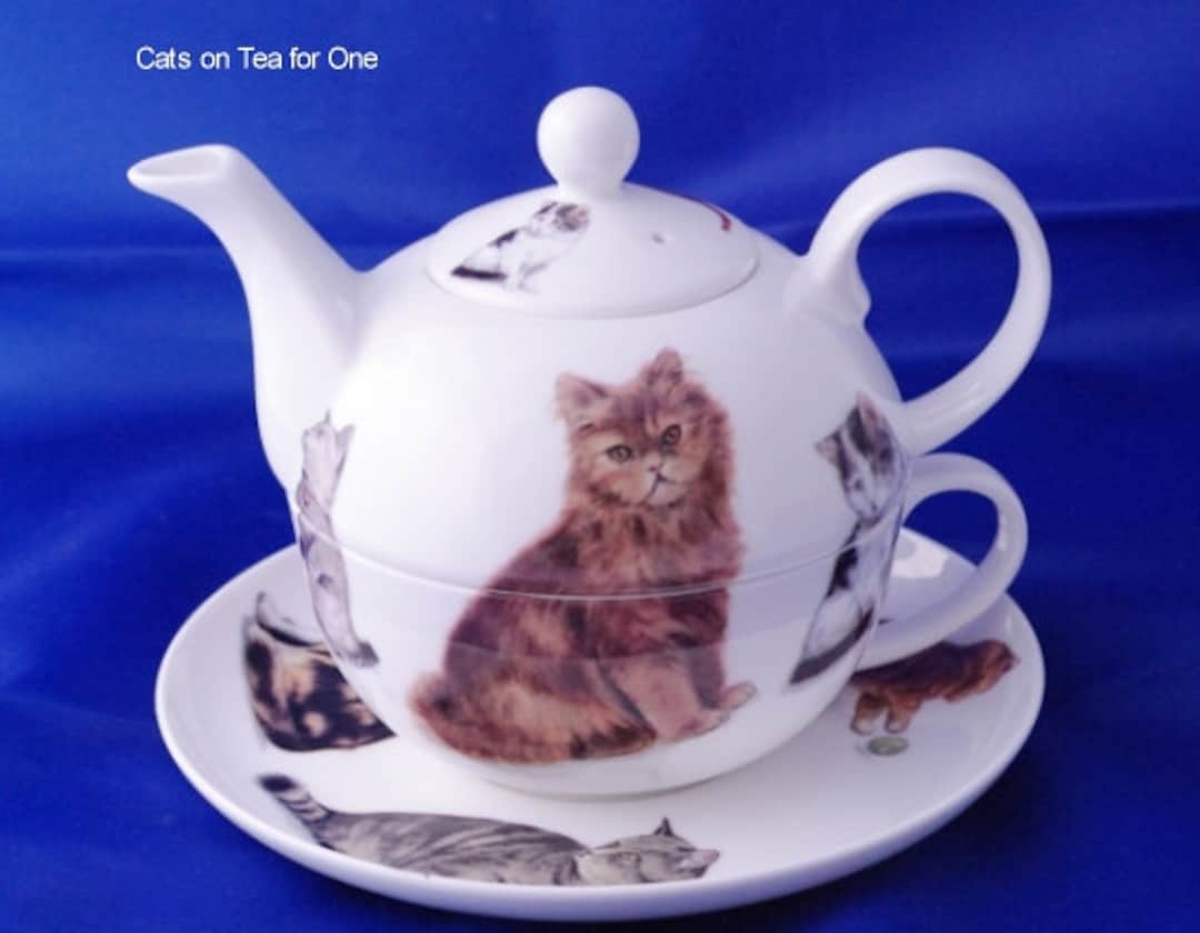 Adorable Cats Bone China Tea for One Set With Saucer - Etsy