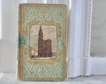 French Cartonnage Decorative Gilt Book 19th Century - Etsy