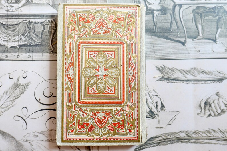 French Cartonnage Decorative Gilt Book 19th Century - Etsy