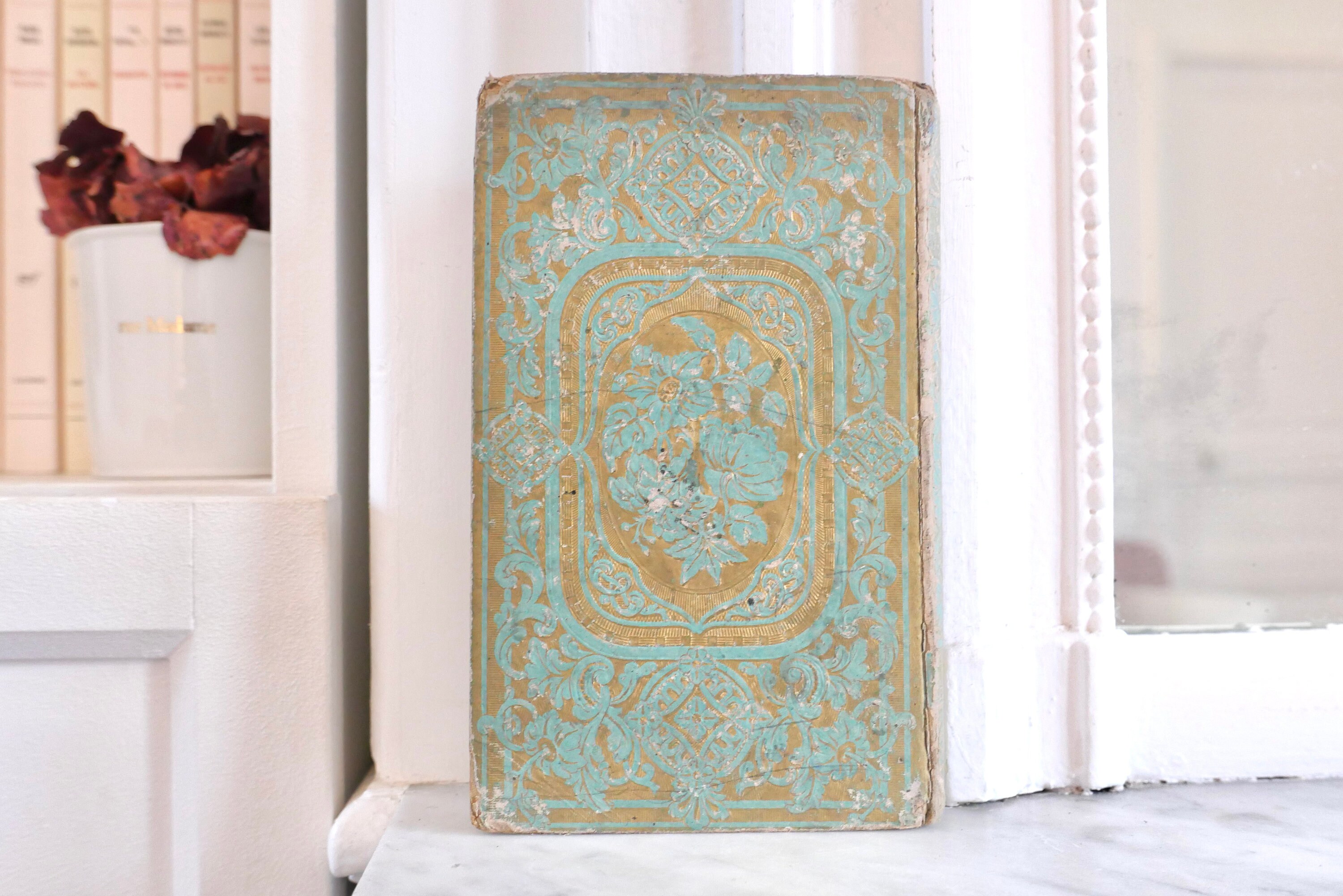 French Cartonnage Decorative Gilt Book 19th Century - Etsy