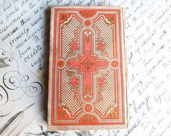 French Cartonnage Decorative Gilt Book 19th Century Antique Book Gilded ...