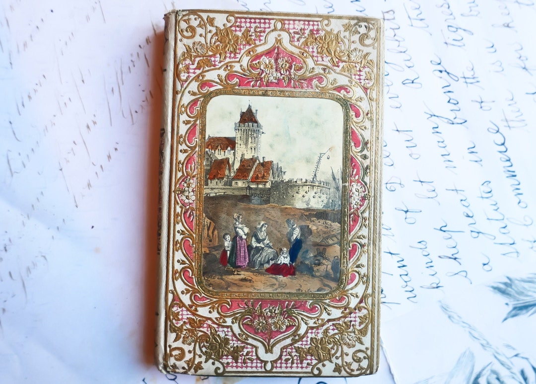 French Cartonnage Decorative Gilt Book 19th Century Antique Book Gilded ...