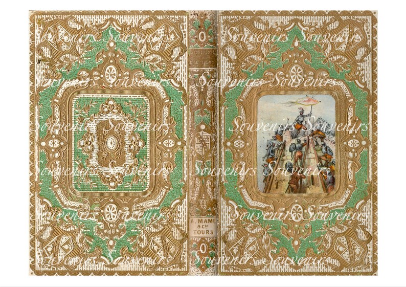 Antique French Book Covers - Vintage Junk Journal - Digital Download ...