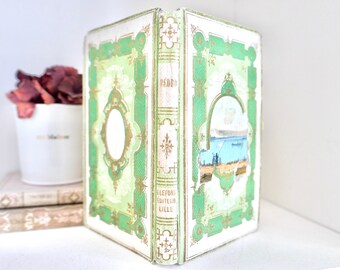 French Cartonnage Decorative Gilt Book 19th Century - Etsy