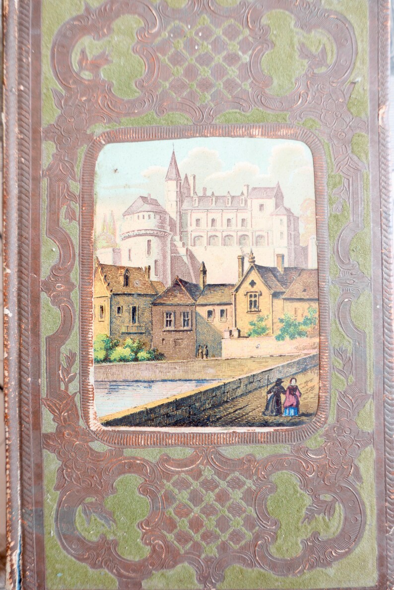 French Cartonnage Decorative Gilt Book 19th Century - Etsy