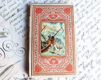 French Cartonnage Decorative Gilt Book 19th Century Antique Book Gilded ...