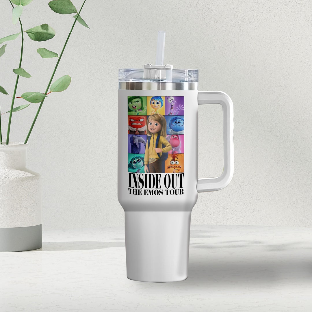 Inside Out the Emos Tour 40 Oz Tumbler With Handle, Funny Character ...