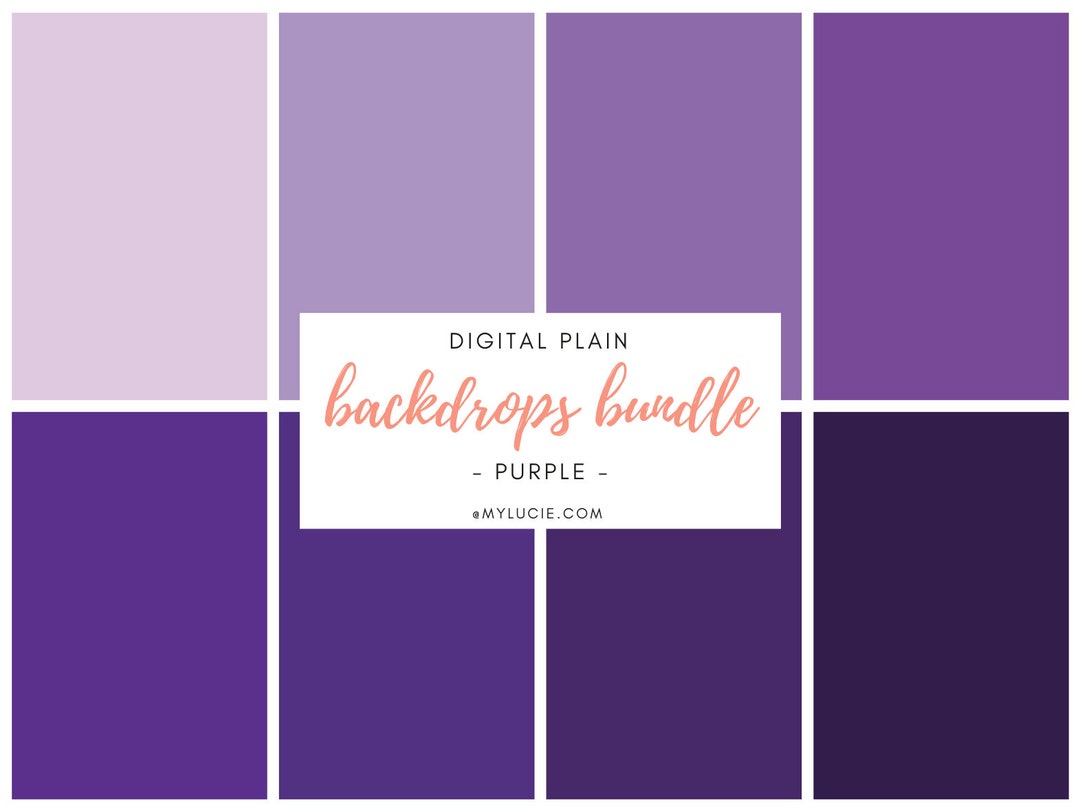 Bundle of 8 Digital Plain Purple Backdrops, Digital Photography ...