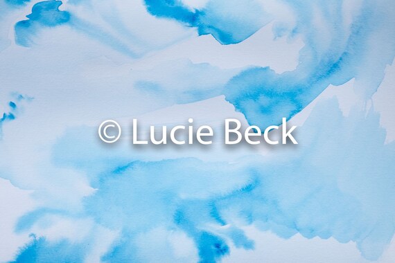 Blue Watercolor Backdrop ML309 Watercolor Backdrop Scrapbook | Etsy