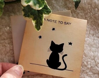 Siamese Cat Note Cards Stationery Set of 10 Cards in White or Light ...