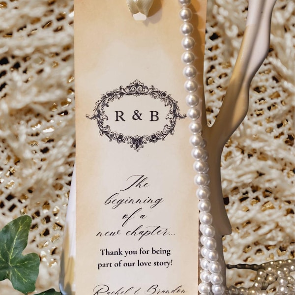 Wedding Bookmark - Etsy