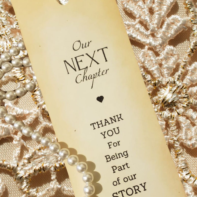 Wedding Bookmark - Etsy
