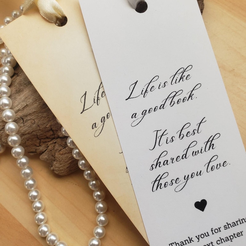 Wedding Bookmark - Etsy