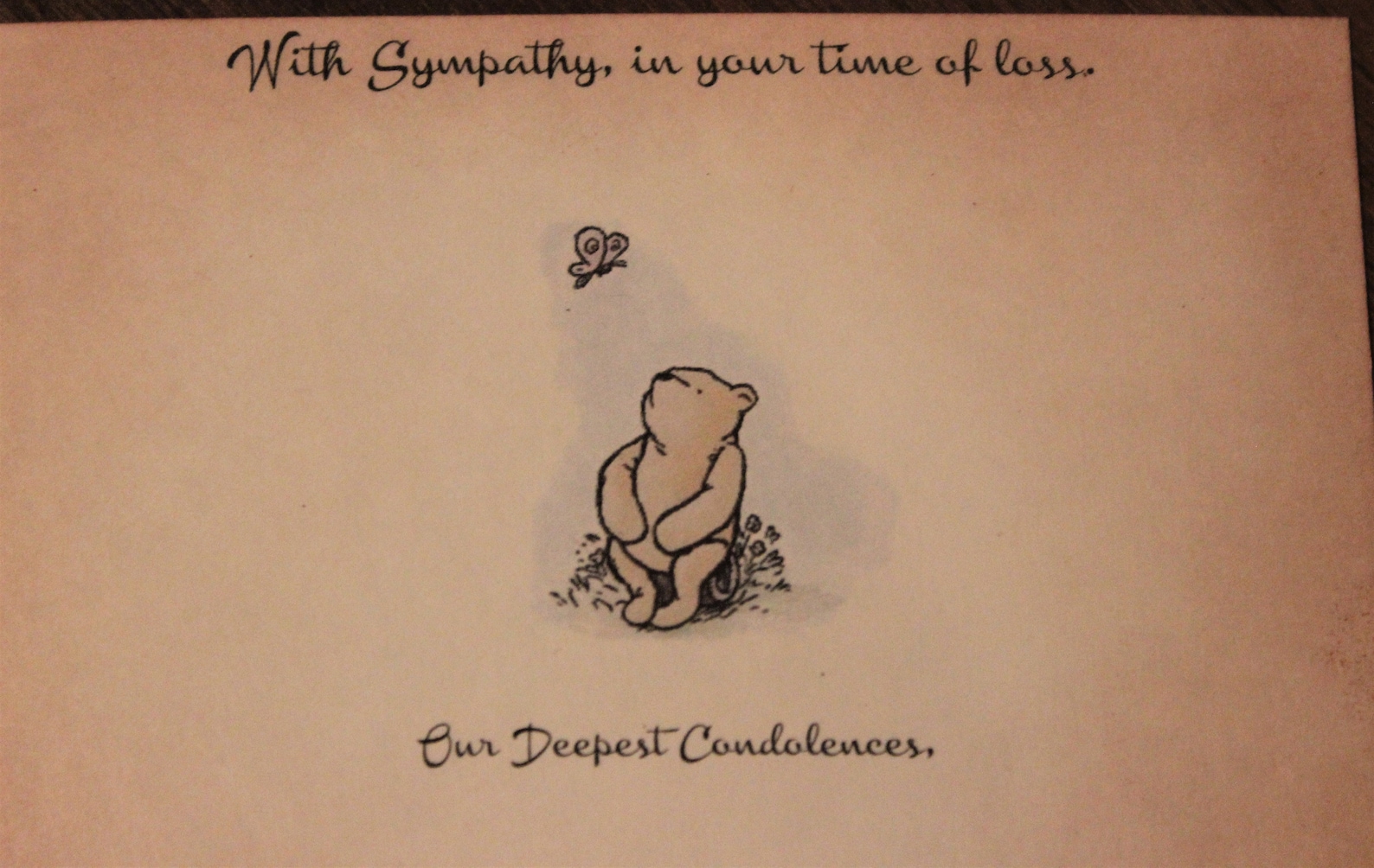 Winnie the Pooh Sympathy Cards Grief and Mourning Cards | Etsy