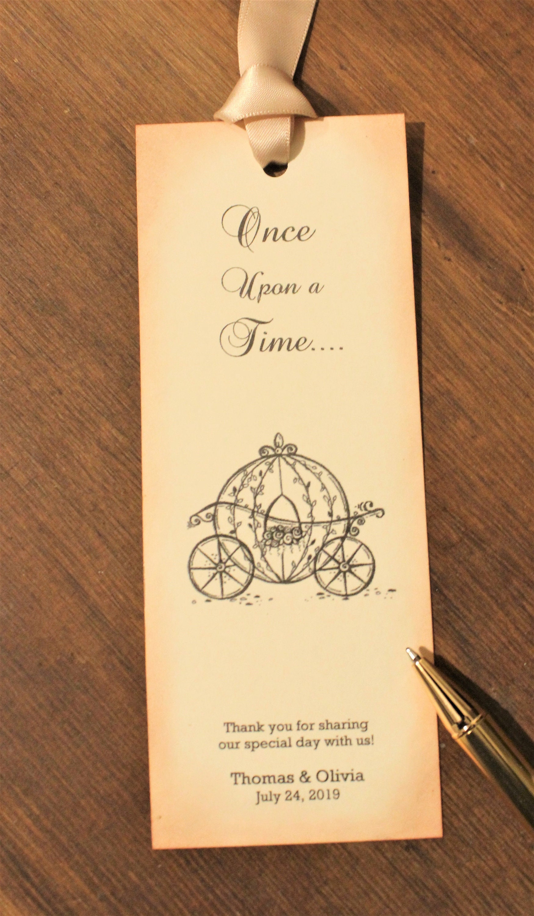 Fairytale Favors Once Upon a Time Bookmarks Carriage Bookmarks - Etsy