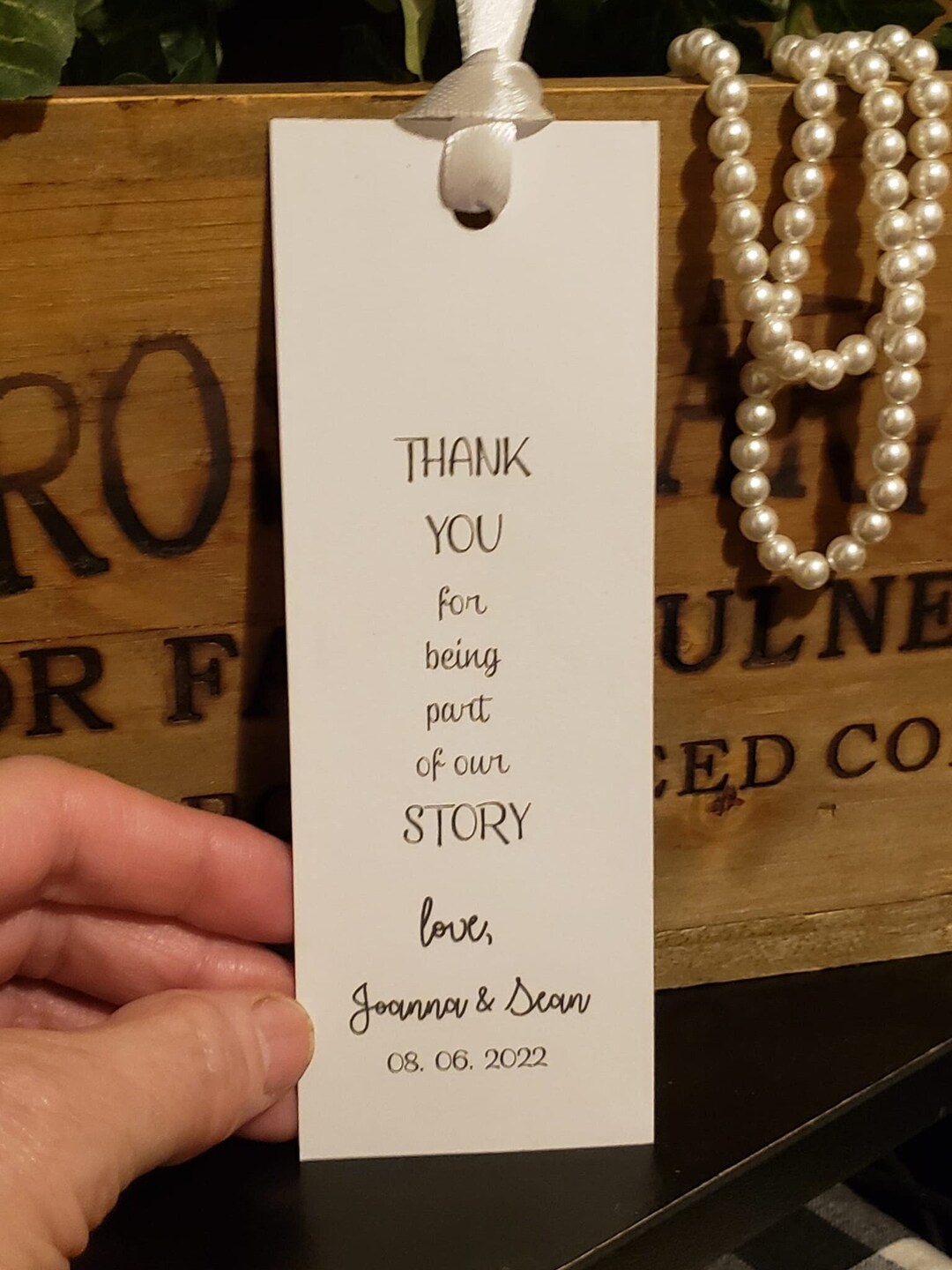 Wedding Favors, Bookmark Favor, Personalized Wedding Thank You Bookmark ...