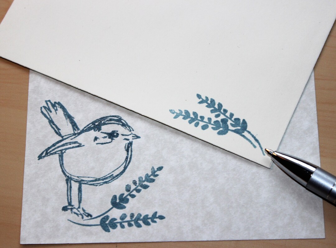 Personalized Stationery Sets, Bluebird, Handmade Set Stationary, Custom ...