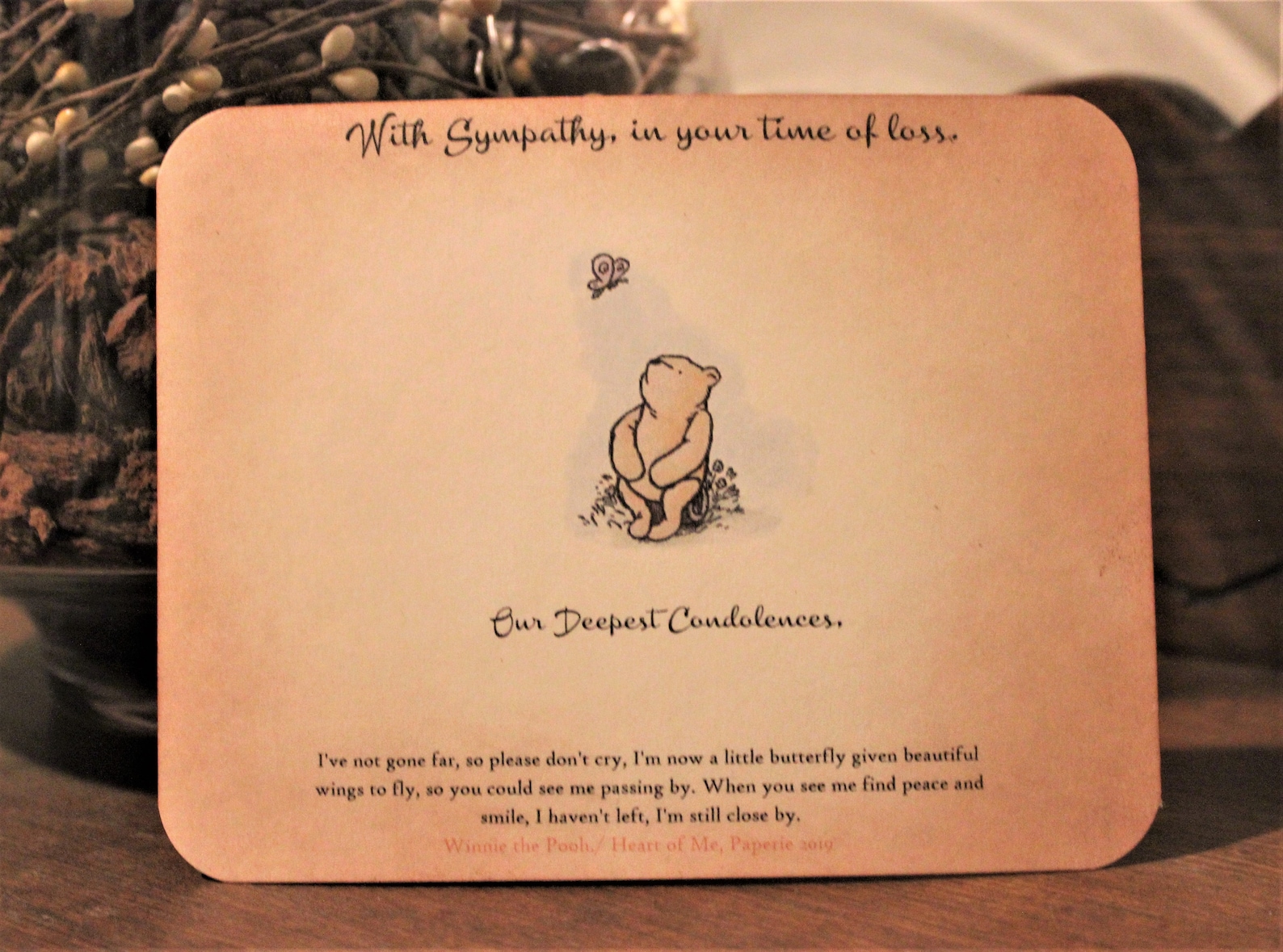 Winnie the Pooh, Sympathy Cards, Grief and Mourning Cards, Loss of Baby ...