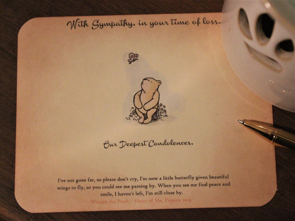 Winnie the Pooh, Sympathy Cards, Grief and Mourning Cards, Loss of Baby ...