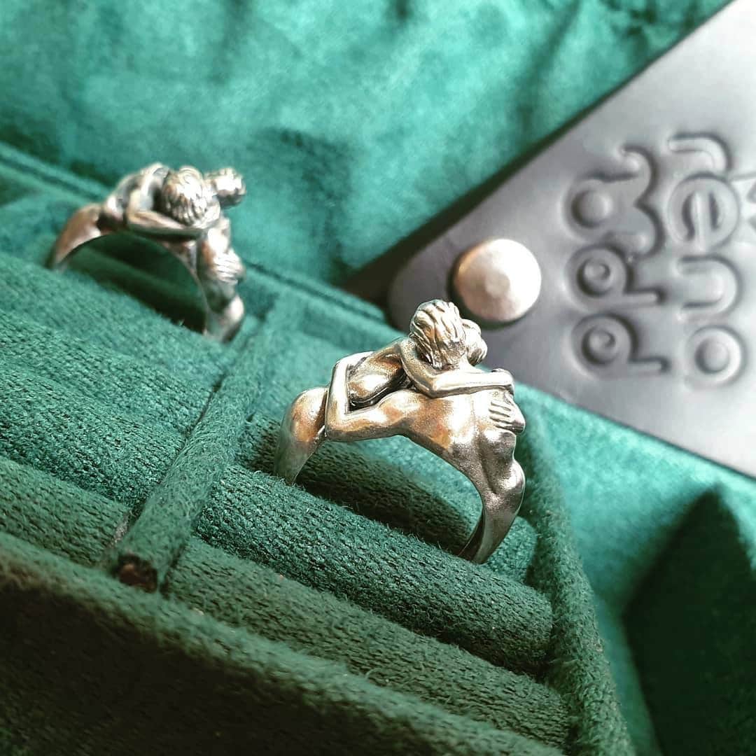 Handmade Sterling Silver "kiss" Ring, Unique Couple Engagement Jewelry ...