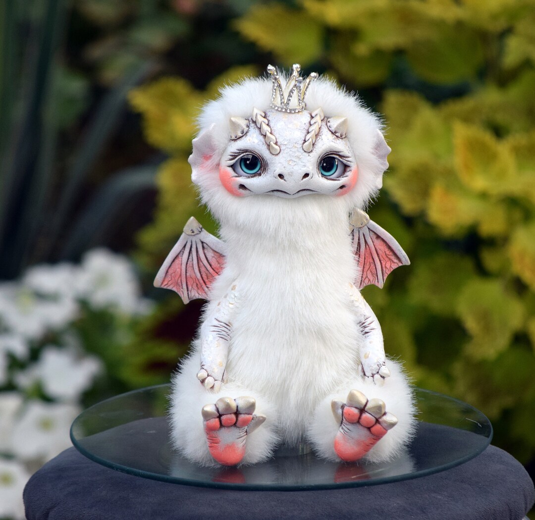 Magical White Dragon Fantasy Doll Creature Toy Plush Animals Art Doll ...