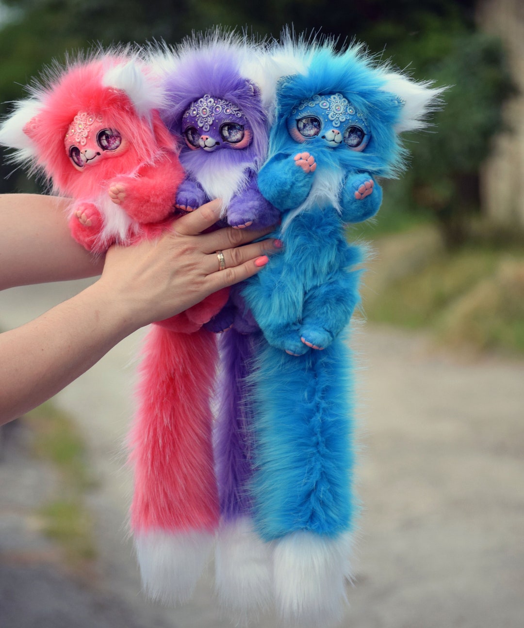 Art Doll Galaxy Kittens Fantasy Cat Animal Art OOAK - Etsy