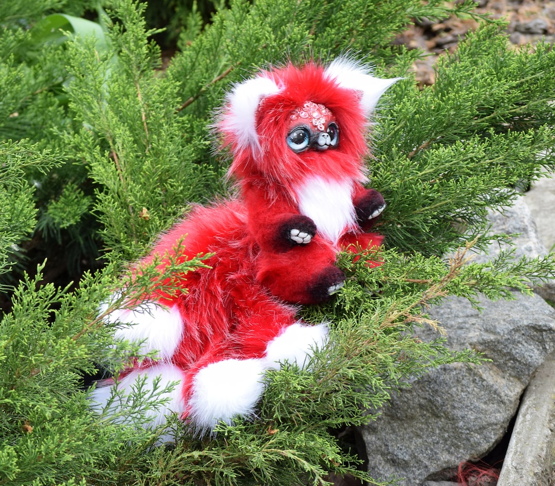 Mythology Kitsune Fire Red Fox Shapeshifter Girl 9-tailed Fox. - Etsy