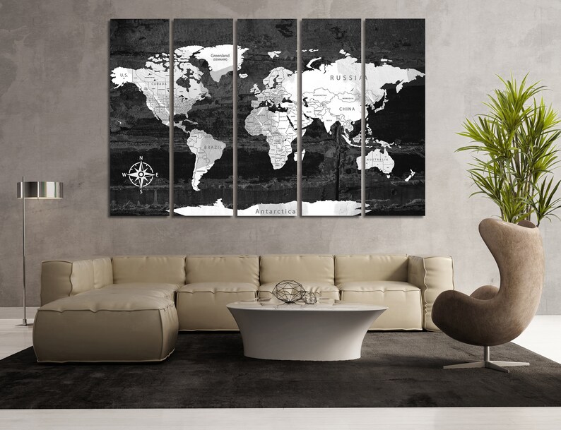 World Maps World Maps Canvas World Maps Wall Art World Maps - Etsy